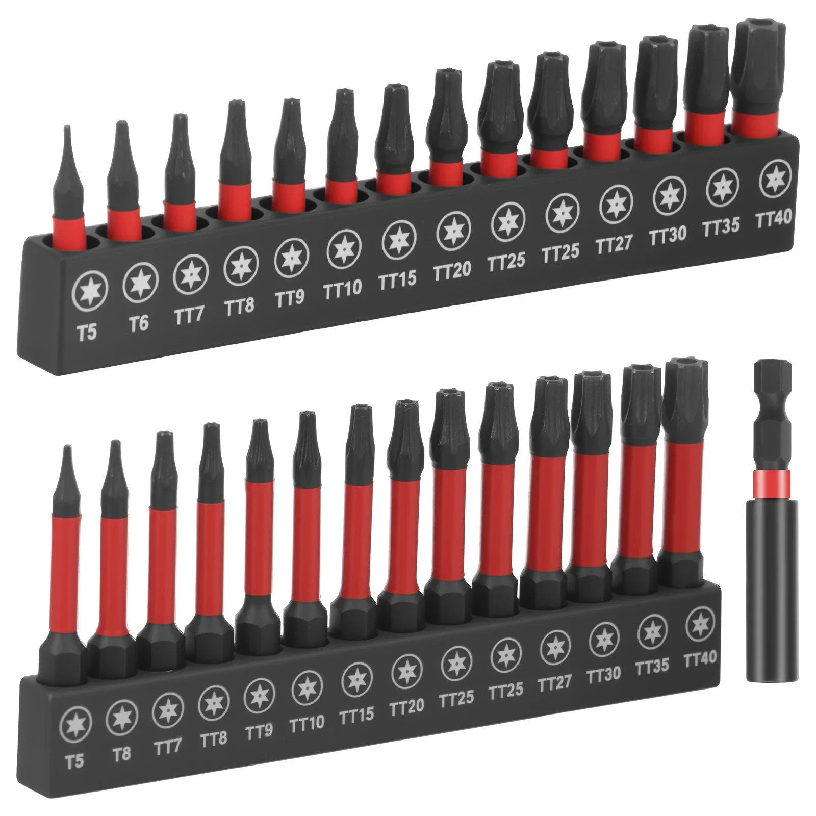 29Pcs Tamper Proof Torx Bit Set S2 Alloy Steel 1/4 Inch Hex Shank ...