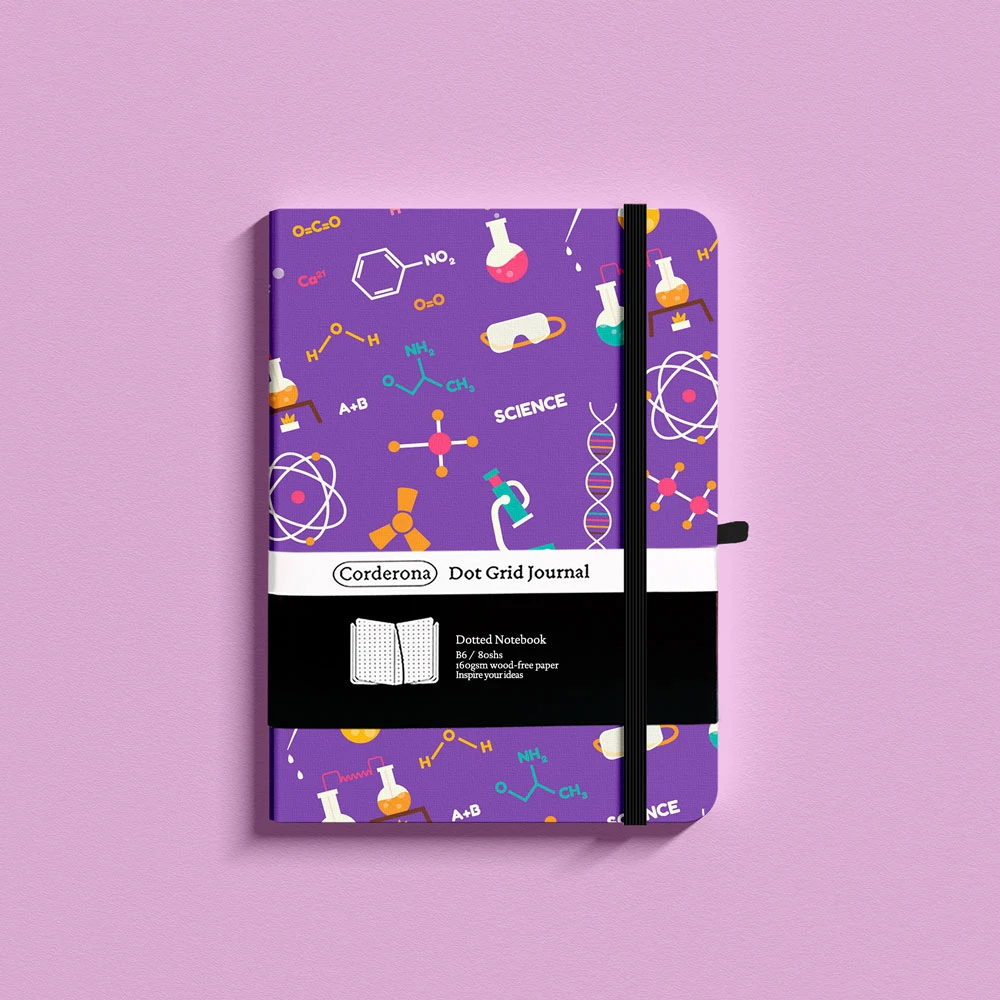 Chemistry Doodle B6 Bullet Dotted Journal Elastic Band 160gsm Thick ...
