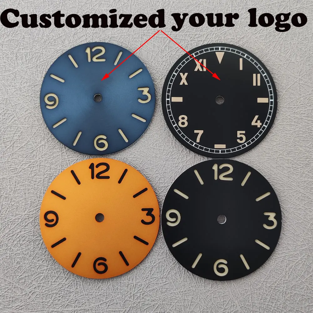 38-8mm-black-orange-blue-Dial-green-luminous-sterile-dial-suitable-for ...