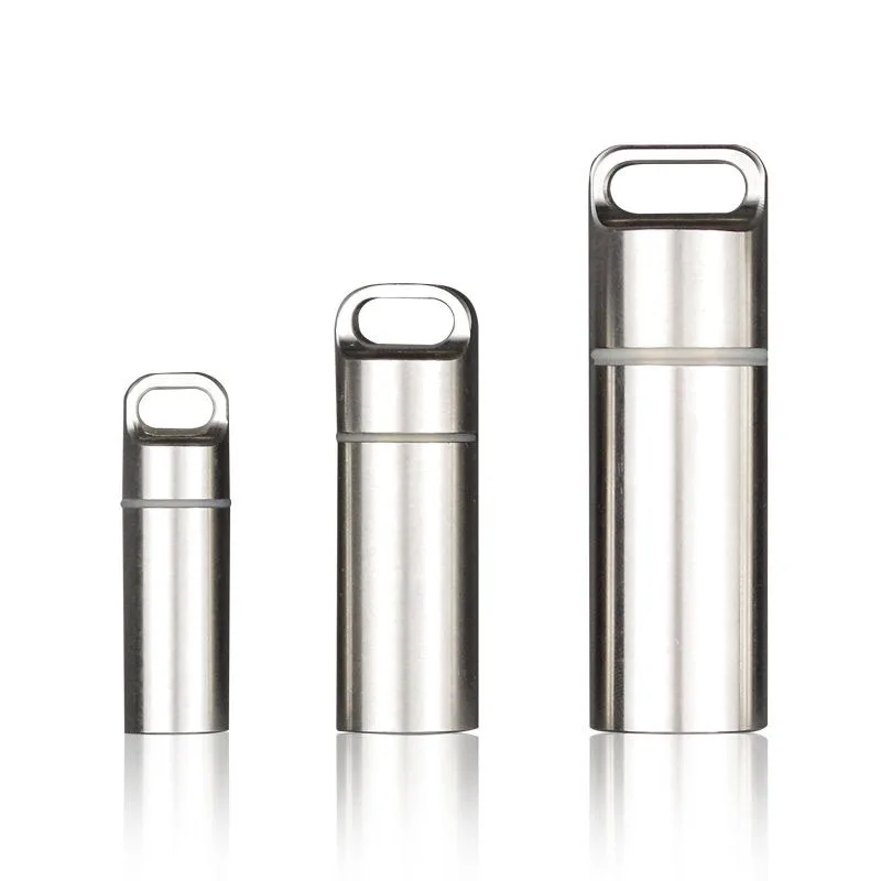 Waterproof-Stainless-steel-Pill-Box-Case-Bottle-Cache-Drug-Holder ...