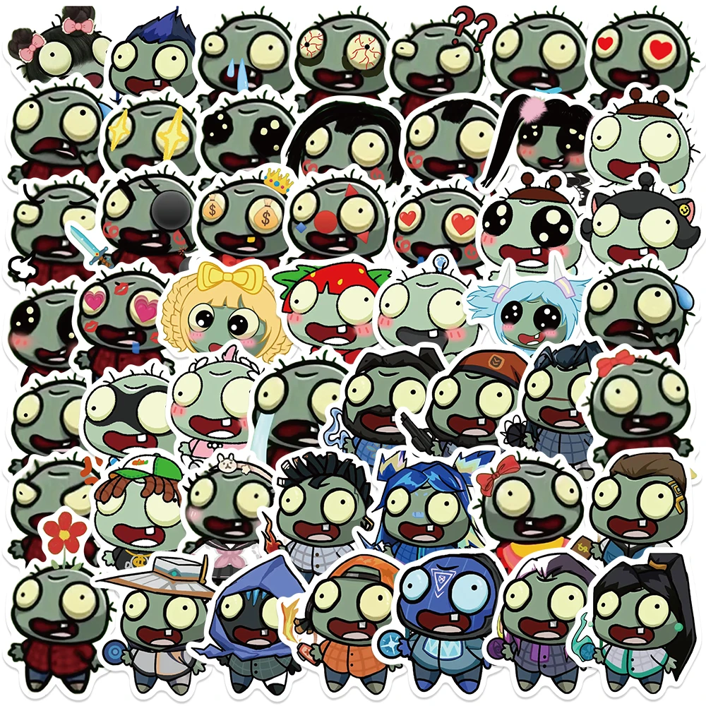 50pcs-Cartoon-Little-Zombie-Stickers-Funny-Cute-Decals-For-Water-Bottle ...