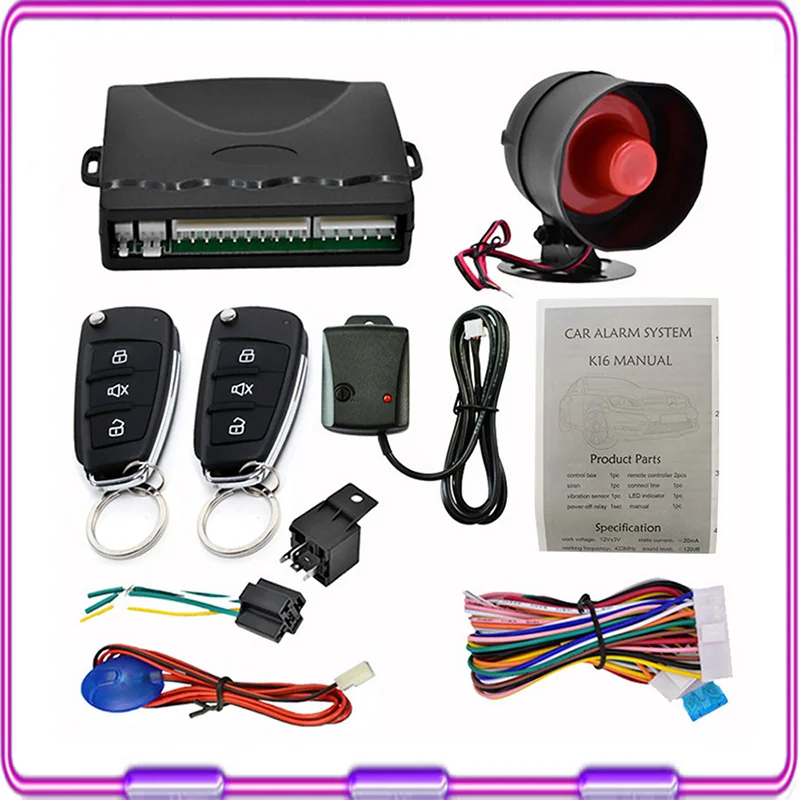 Car-Auto-Burglar-Alarm-Protection-Security-System-Remote-Control-Door ...