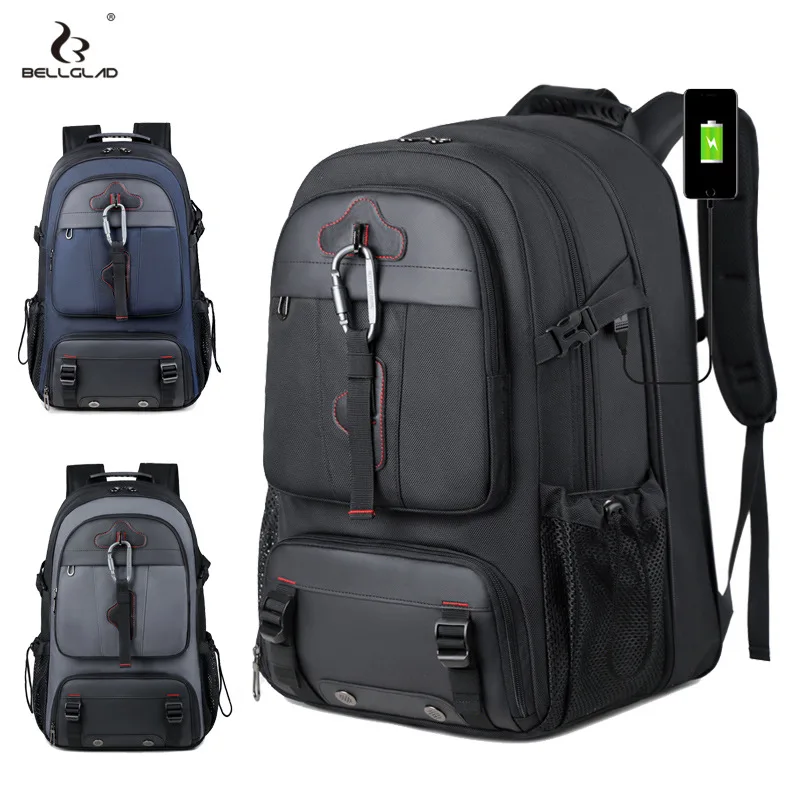 Large Capacity Waterproof Backpack Men's Outdoor Mountaineering Travel ...