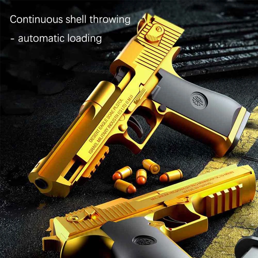 Golden Shell Ejection Toy Gun Desert Eagle Pistol For Boy Dropshipping ...