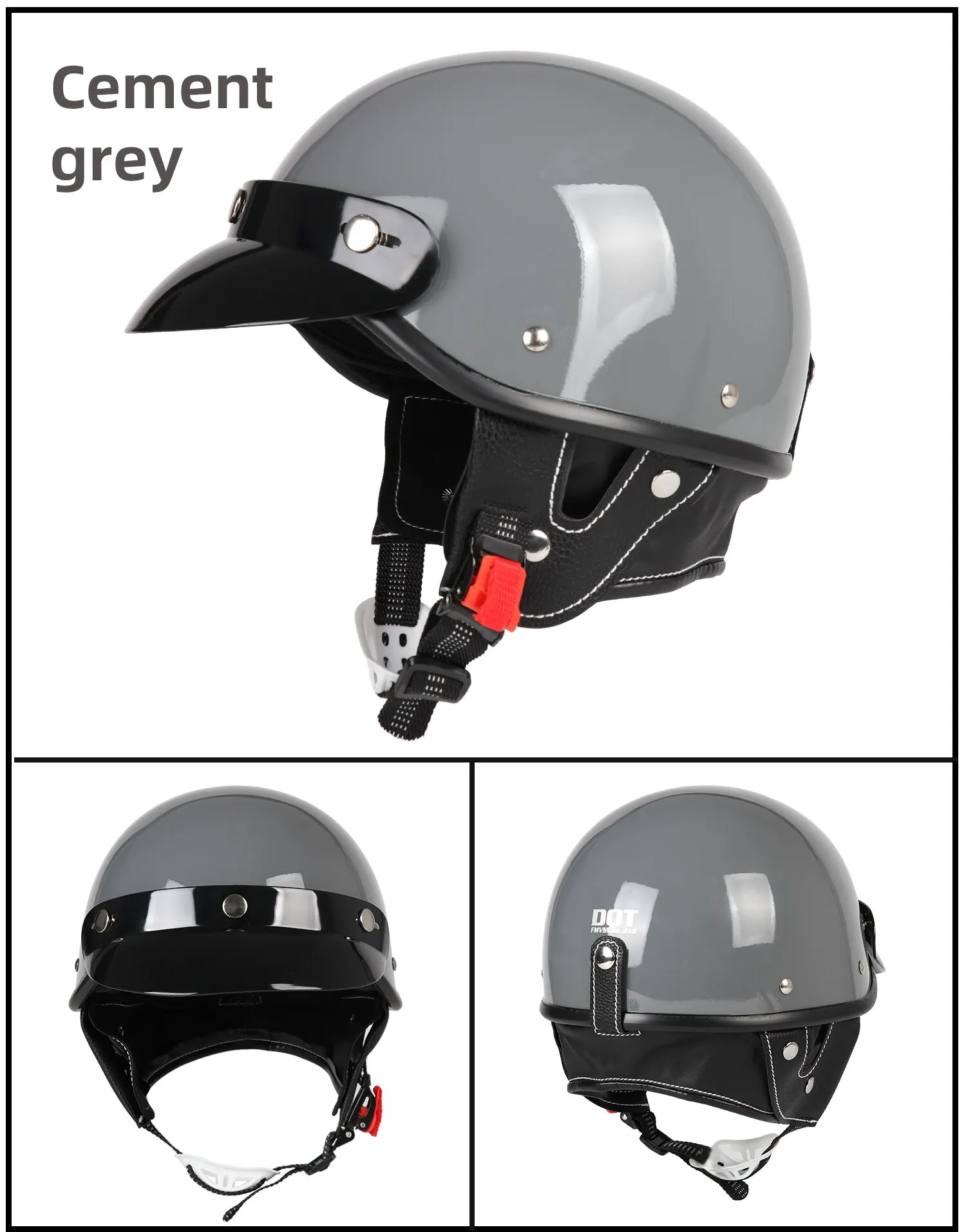Demi-casque de moto - Harley - Parade - Rétro - Mixte - Été - Sécurité ...