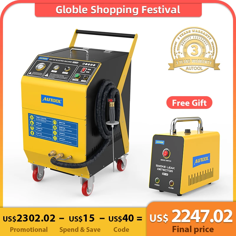 Autool Hts708 Dry Ice Blast Cleaning Machine Engine Throttle Carbon ...
