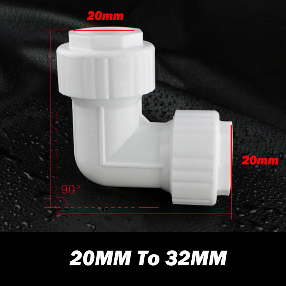 20mm-32mm Elbow Bend Overflow Connector Pipe Joints Garden Water ...