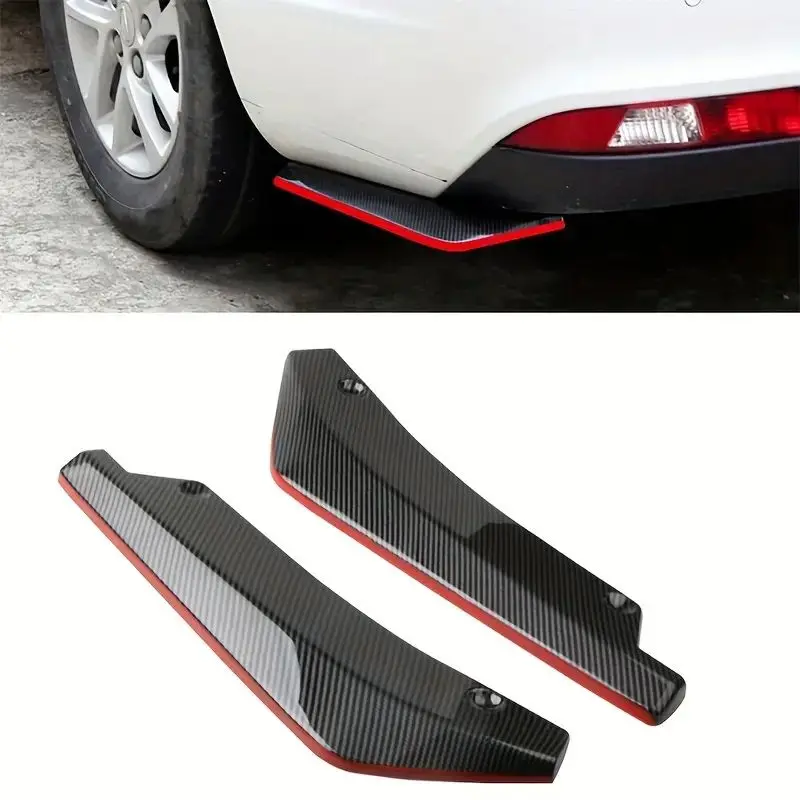 2PCS Universal Car Rear Bumper Lip Diffuser Splitter - Durable Scratch ...