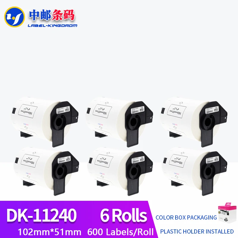 6-Rolls-Generic-DK-11240-Label-102-51mm-600Pcs-Compatible-for-Brother ...