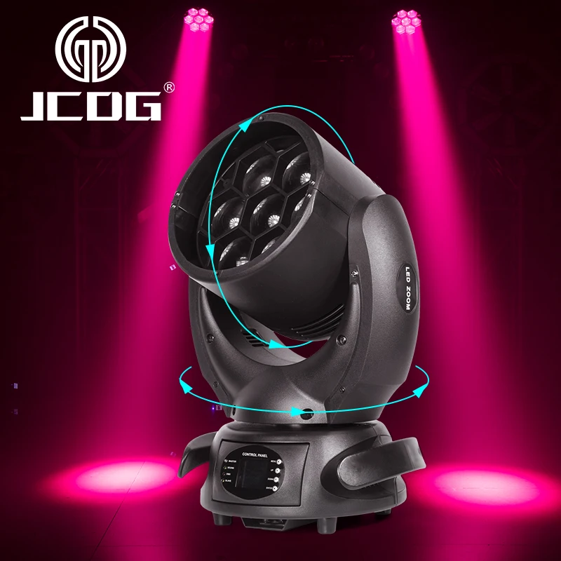 JCDG High Power LED Wash 7X40W RGBW Zoom Moving Head Lights 7X15W DMX ...