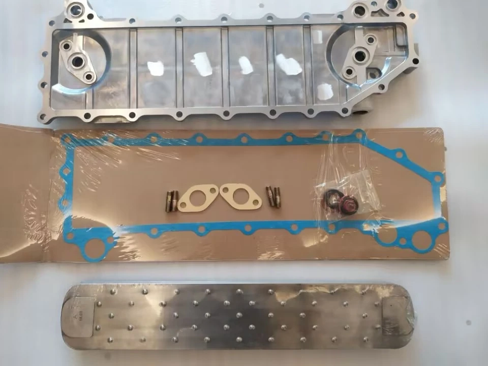 Complete 6D22 6D24 Oil Cooler Cover Oil Cooler Core With Gasket For ...