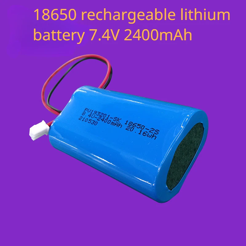 18650 Rechargeable Lithium Battery 7.4V 2400mAh Battery Pack