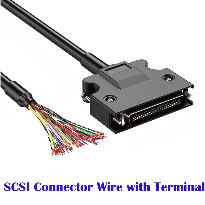 SCSI Connector Wire with Terminal 14/20/26/36/50Pin MDR Male Servo ...