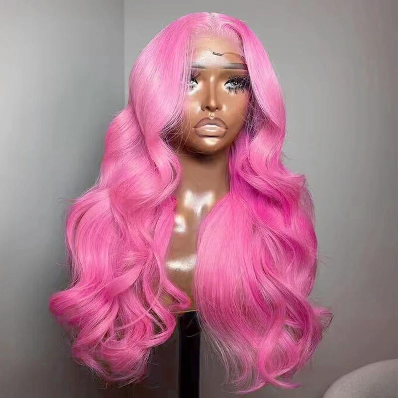 AIMEYA-Pink-Lace-Front-Wig-for-Women-Girls-Middle-Part-Long-Body-Wave ...