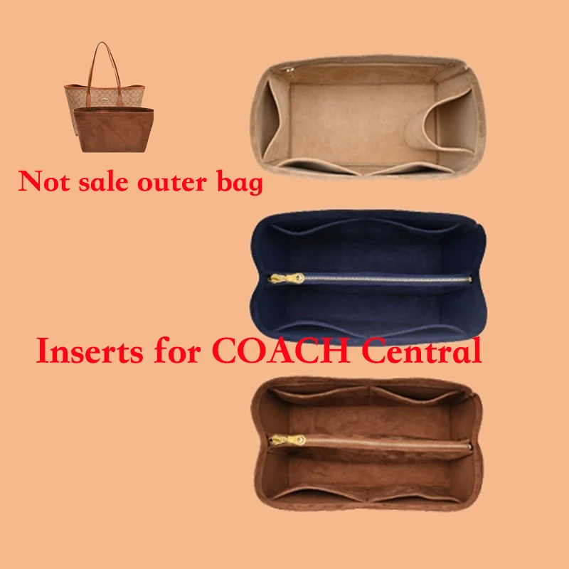 Fluffy Inner Bags For Coach Felt Insert Bag Makeup Handbag Organizer ...
