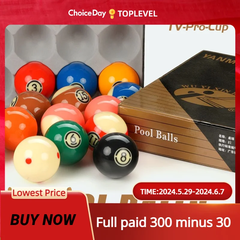 TV-Pro-Cup-Billiards-Table-Balls-Set-Full-Set-Snooker-Billiard ...
