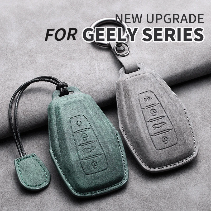 Leather-Car-Key-Case-Cover-for-Geely-Coolray-X6-Emgrand-Global-Hawk-GX7 ...
