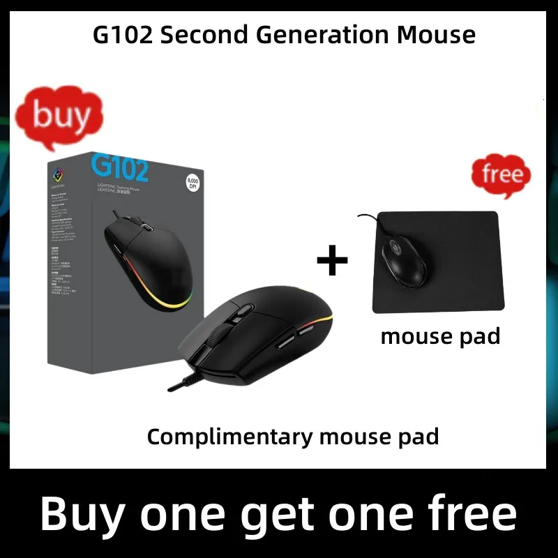 Suitable-For-G102-Second-Generation-Mouse-Internet-Bar-RGB-Gaming-Mouse ...