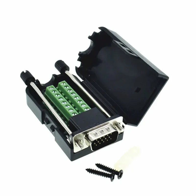 D-SUB-DB15-VGA-Male-Female-3-Rows-15-Pin-Plug-Breakout-Terminals-Screw ...