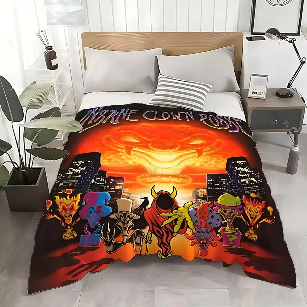 ICP Insane Clown Posse Throw Cozy Soft Flannel Throw Lightweight Skin ...