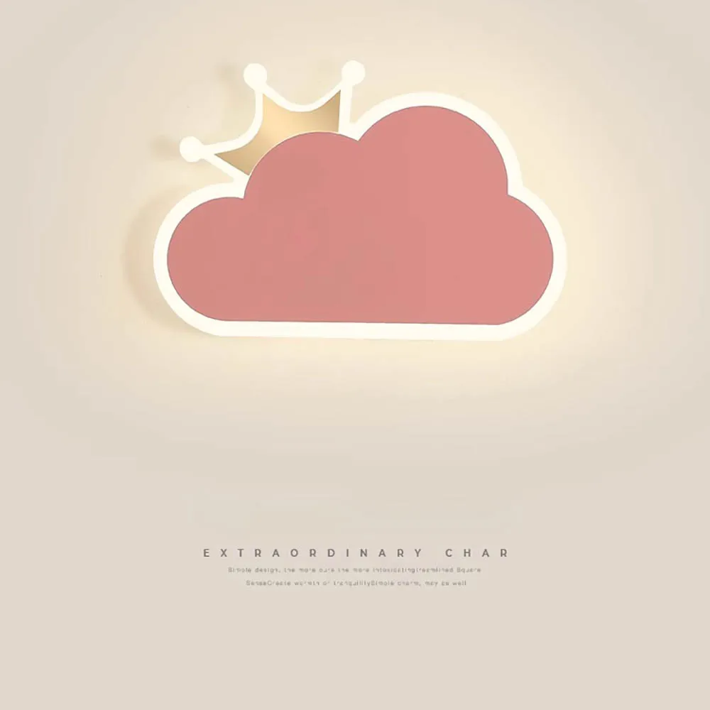 Children-s-room-wall-lamp-cartoon-cloud-crown-modern-simple-boy-and ...