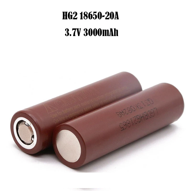 For LG HG2 INR18650 power battery 3000mAh 20A discharge ,high rate ...
