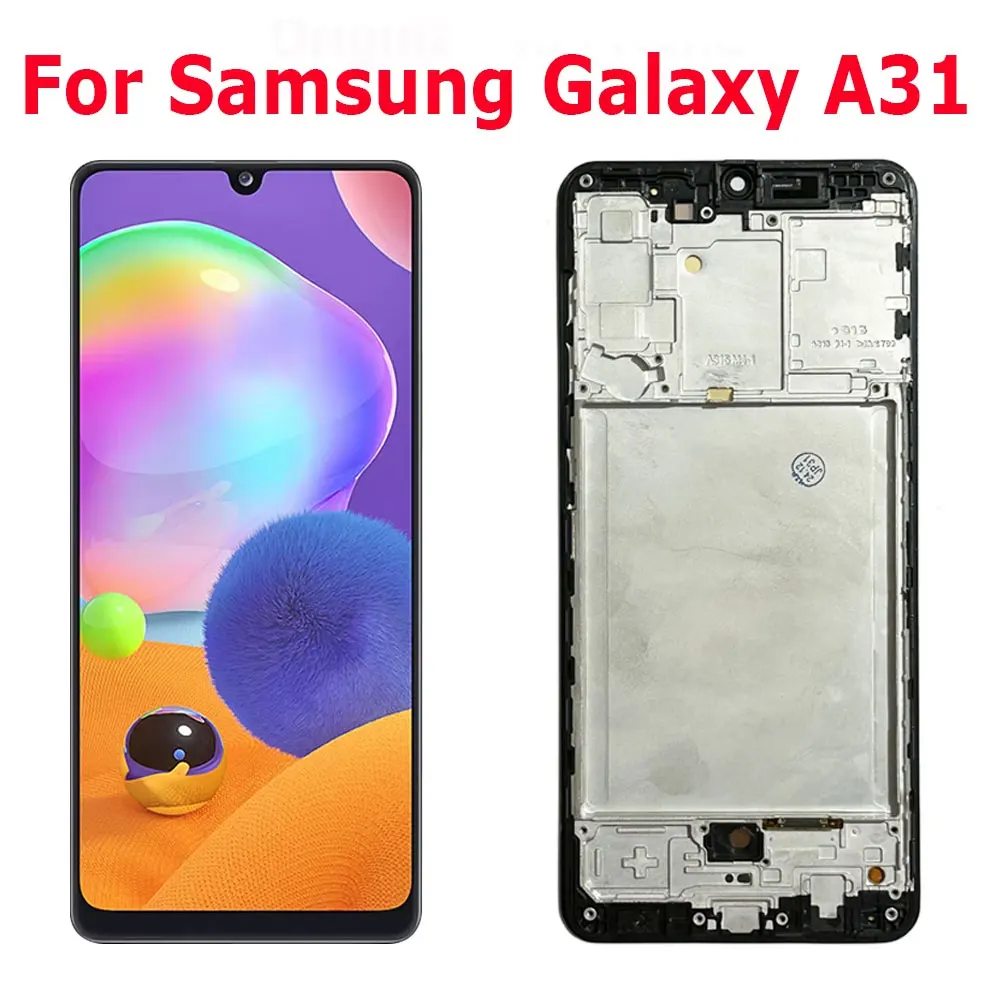 6.4" AMOLED For Samsung A31 LCD Display With Frame touch Screen ...