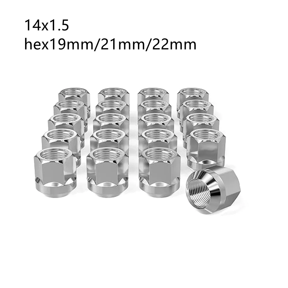 Hex-19mm-21mm-22mm-M14x1-5-Open-End-Lug-Nuts-21mm-25mm-height-Wheel-Lug ...