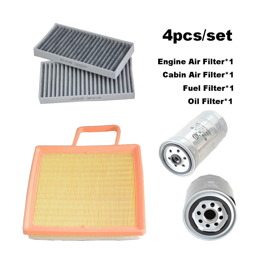 4pcs Filter Set For GREAT WALL WINGLE 7 5 2.0TDI-Diesel Pickup Engine ...