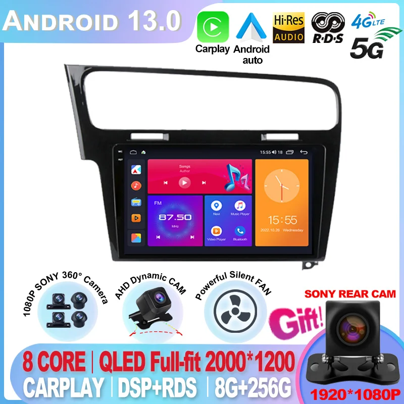 For Volkswagen VW Golf 7 MK7 GTI 2011 2012 2013 - 2021 Car Radio ...