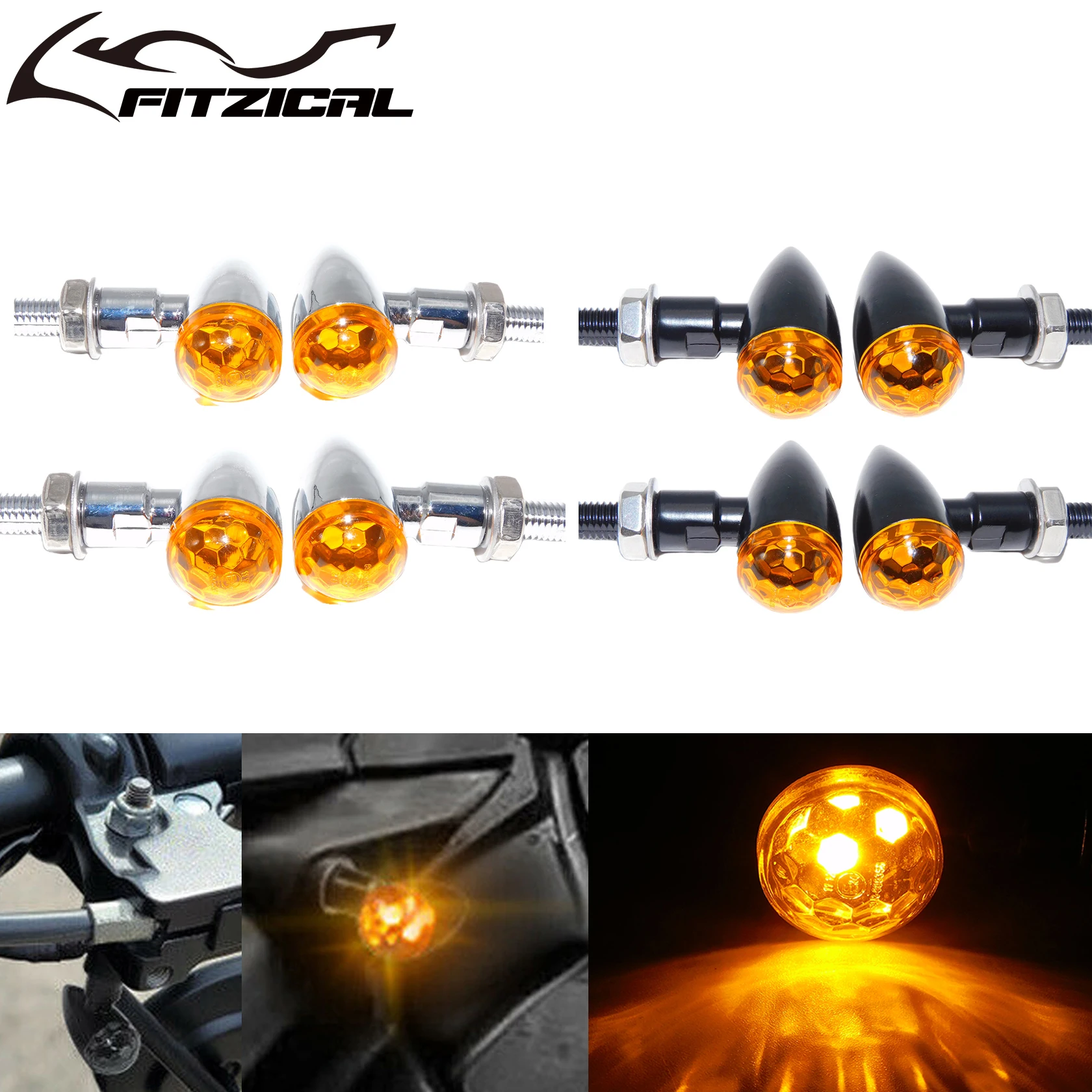 4Pcs-Motorcycle-LED-Mini-Turn-Signal-Light-Bullet-Moto-Amber-Indicators ...