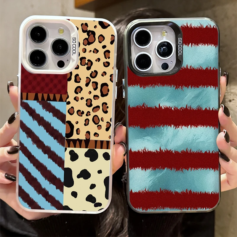 Luxury Fashion Leopard Print Splicing Phone Case for Xiaomi Redmi Note 7 8 9 9S 10 11 12 13 Pro ...