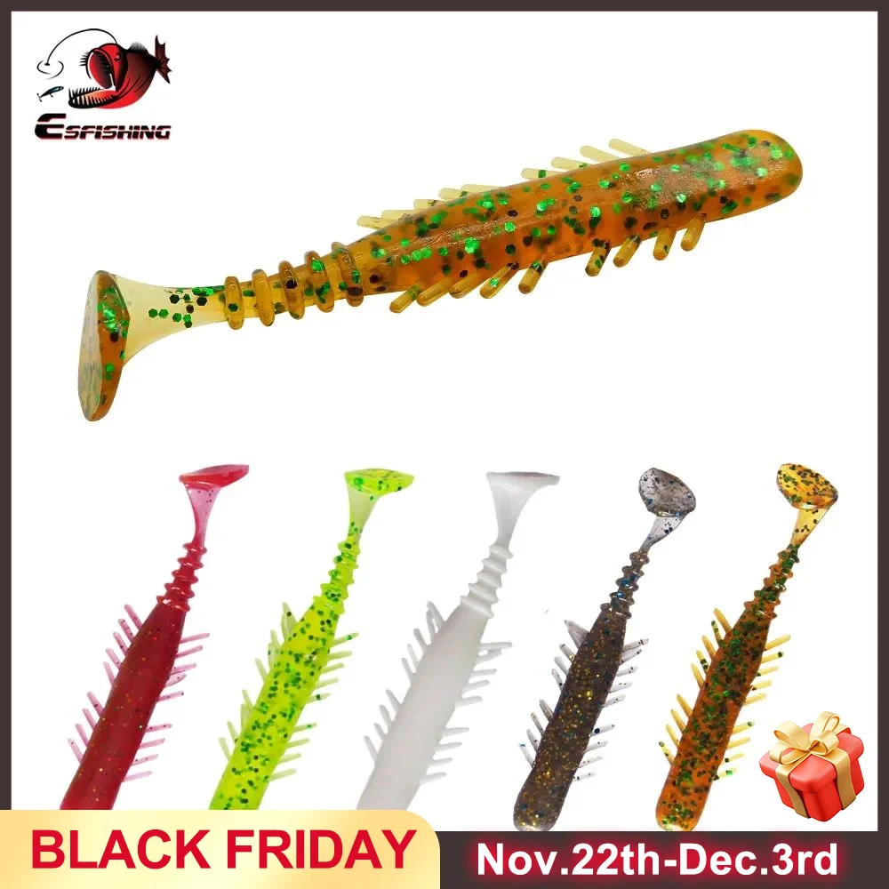 Esche-da-Pesca-ESFISHING-esca-morbida-BUGSY-Shad-70mm-2-5g-10pcs ...