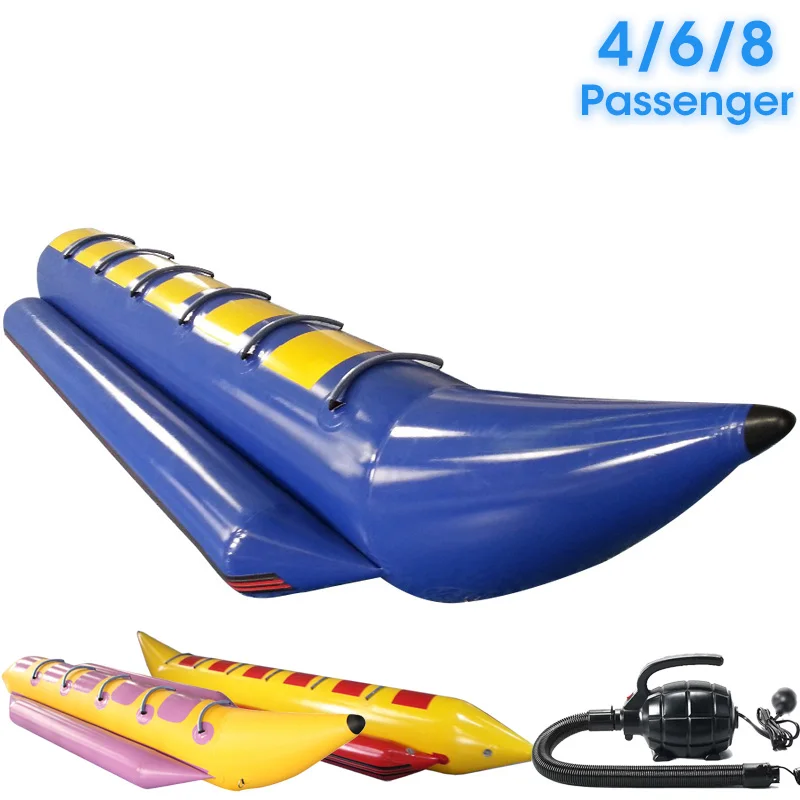 Inflatable-Banana-Boat-Banana-Boat-Towable-Boat-Tube-Ride-Sitting-4-6-8 ...