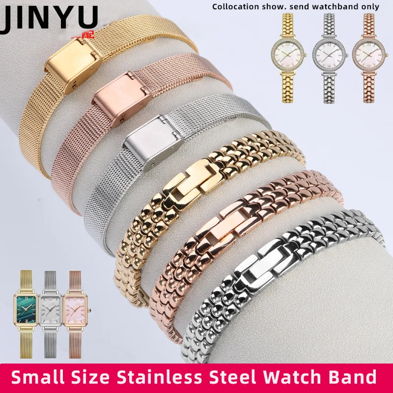 Small-Size-Stainless-Steel-Watch-Band-6mm-8mm-10mm-12mm-14mm-Ladies ...