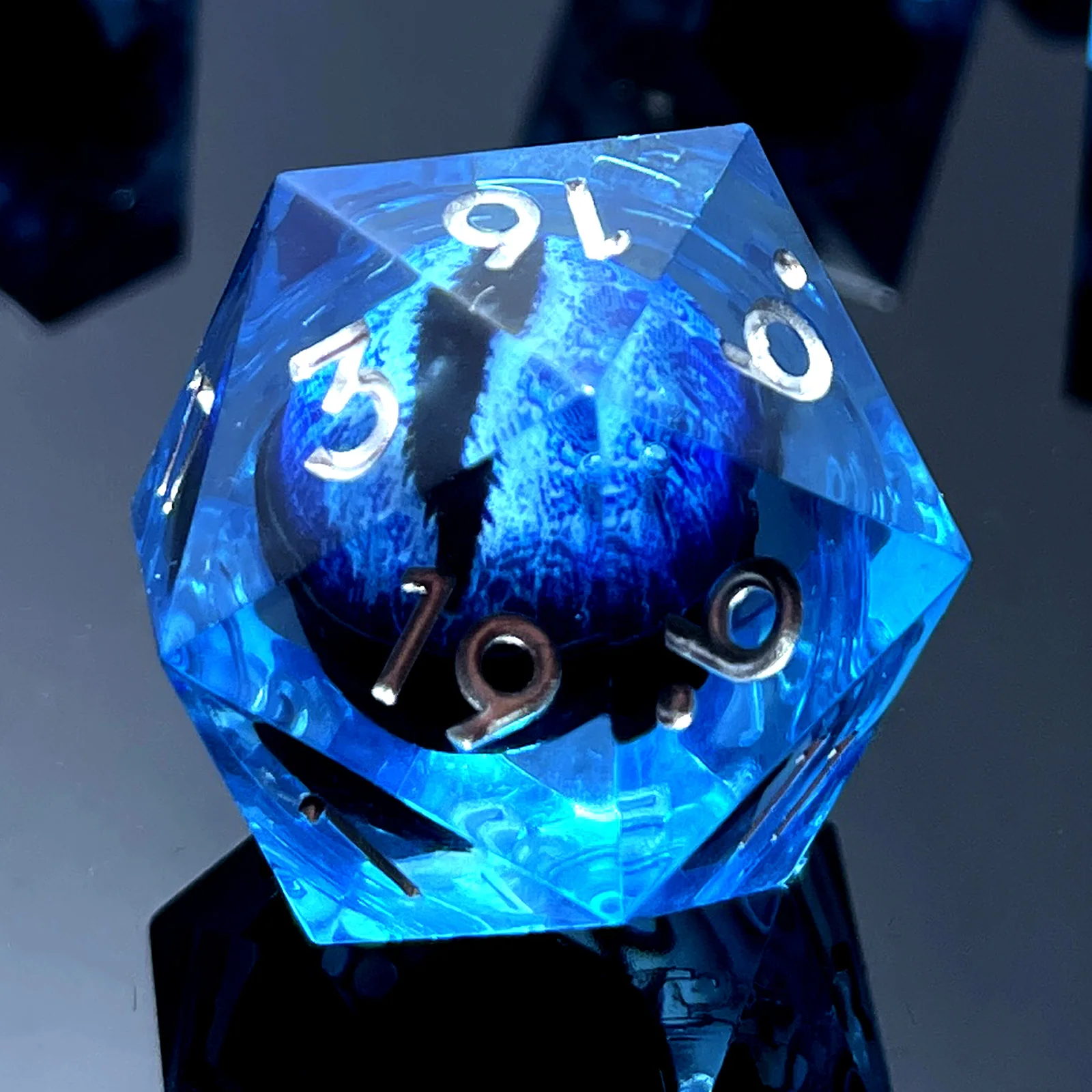 Boardgame-7-Die-Polyhedral-Crystal-Dragon-Eye-Dice-Sets-Liquid-Core-DnD ...