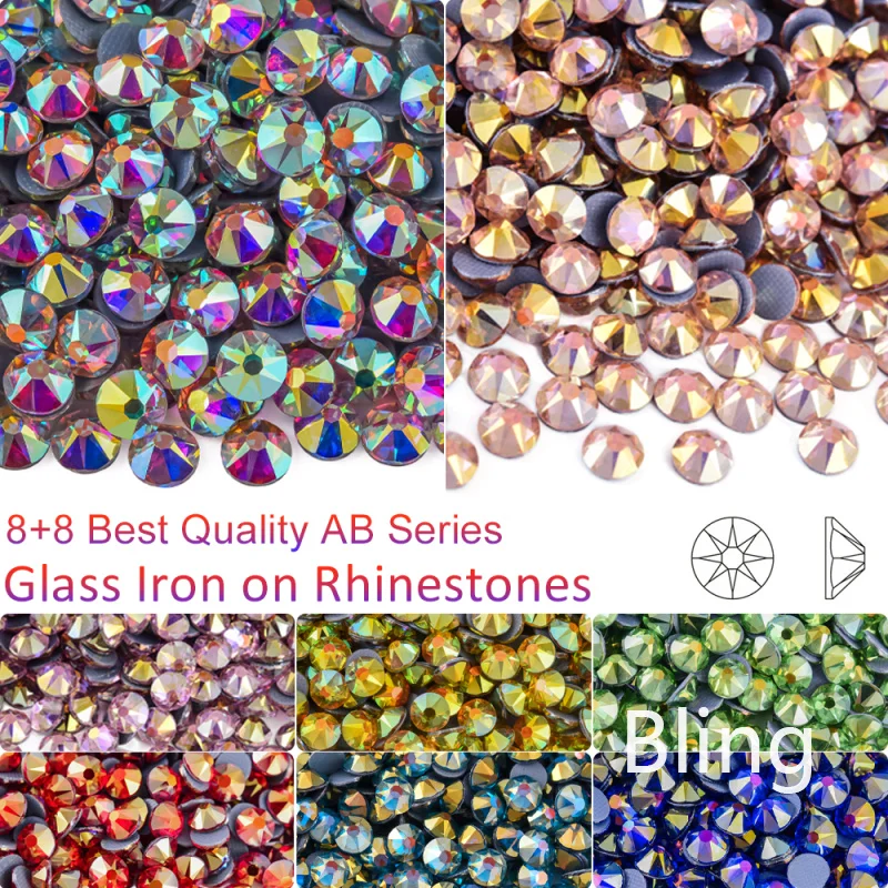 2088-Quality-8big-8small-Cutting-Facets-Hot-Fix-Rhinestones-Glass ...