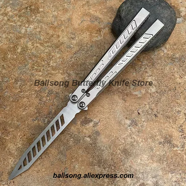 TheOne Falcon Fighter Balisong Fliper Butterfly Trainer Knife Titanium ...