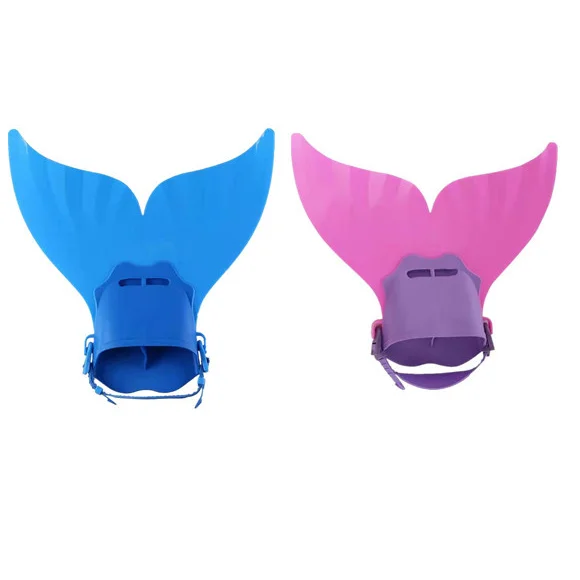 7-15 Years Boys Girls Swim Fins One Piece Children’s Mermaid Diving ...