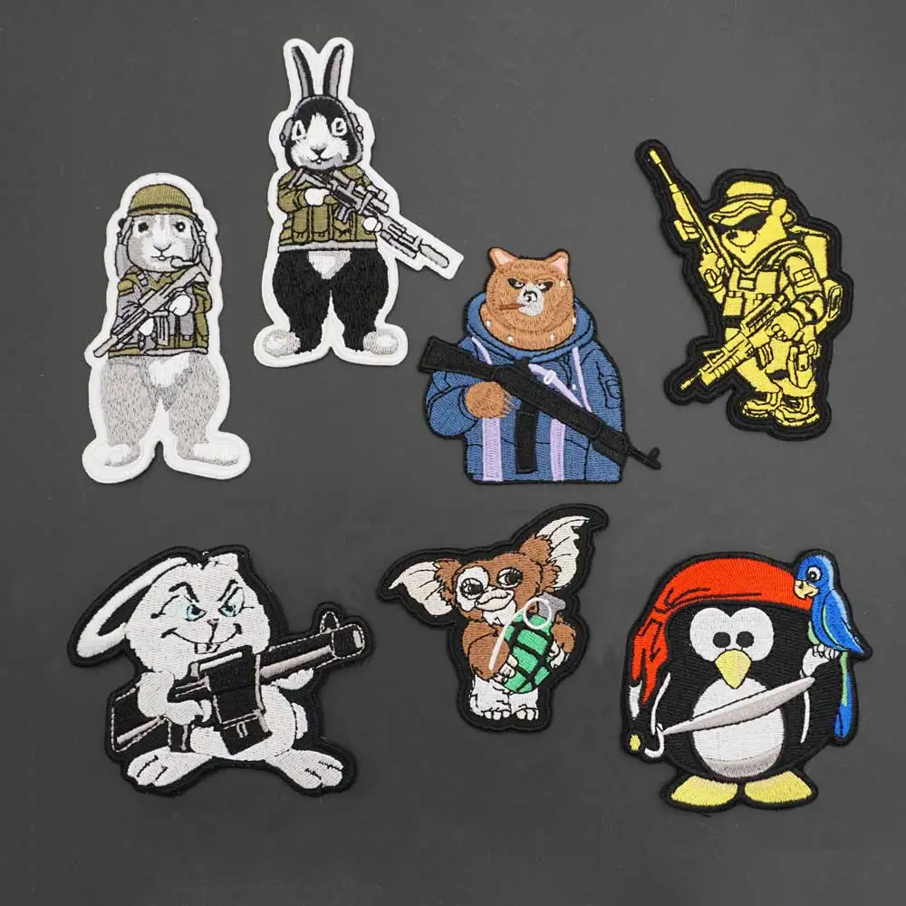 Rabbit-Bear-Warriors-Embroidery-Patches-Tactical-Military-Morale-Badge ...