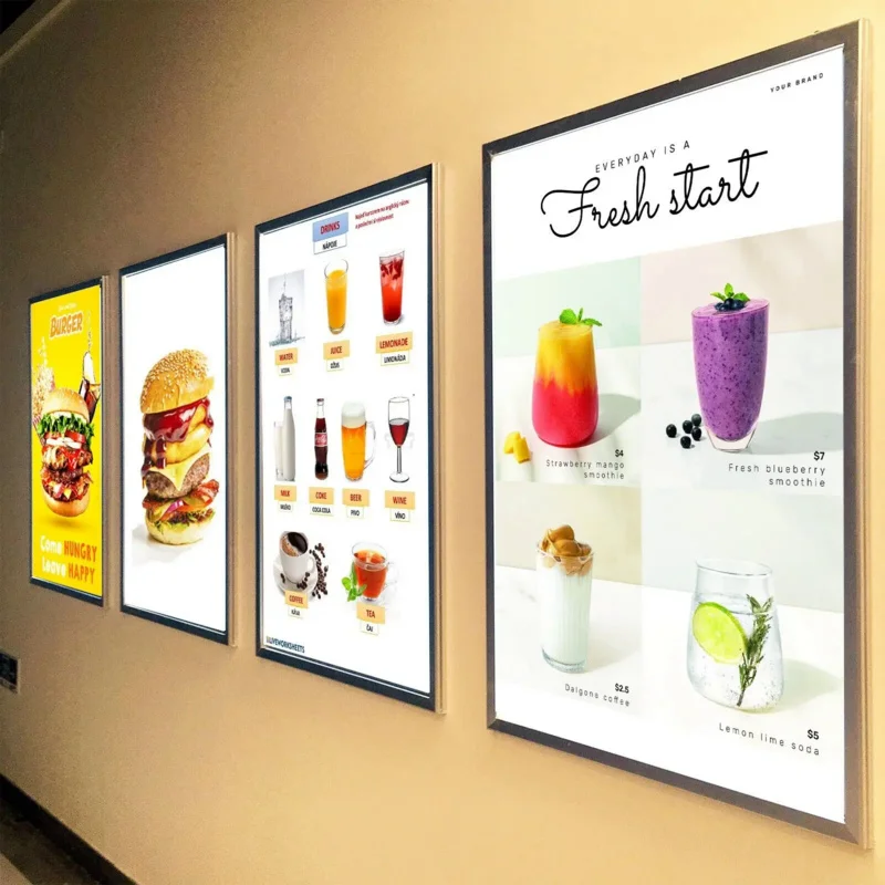Custom-Factory-dircely-sell-wall-mounted-A2-A3-led-restaurant-menu ...