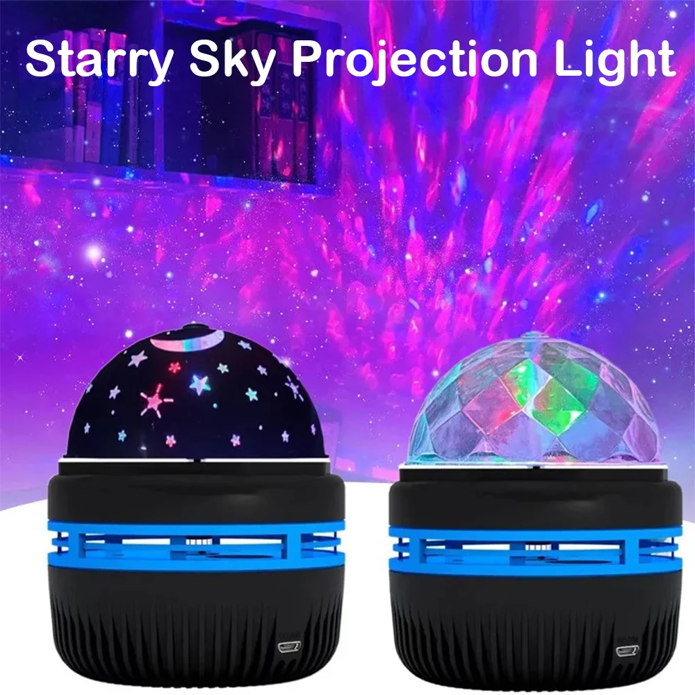 LED-Projector-Starry-Sky-Night-Light-Atmosphere-Rotating-Starry-Nursery-Moon-Galaxy-For-Bedroom ...