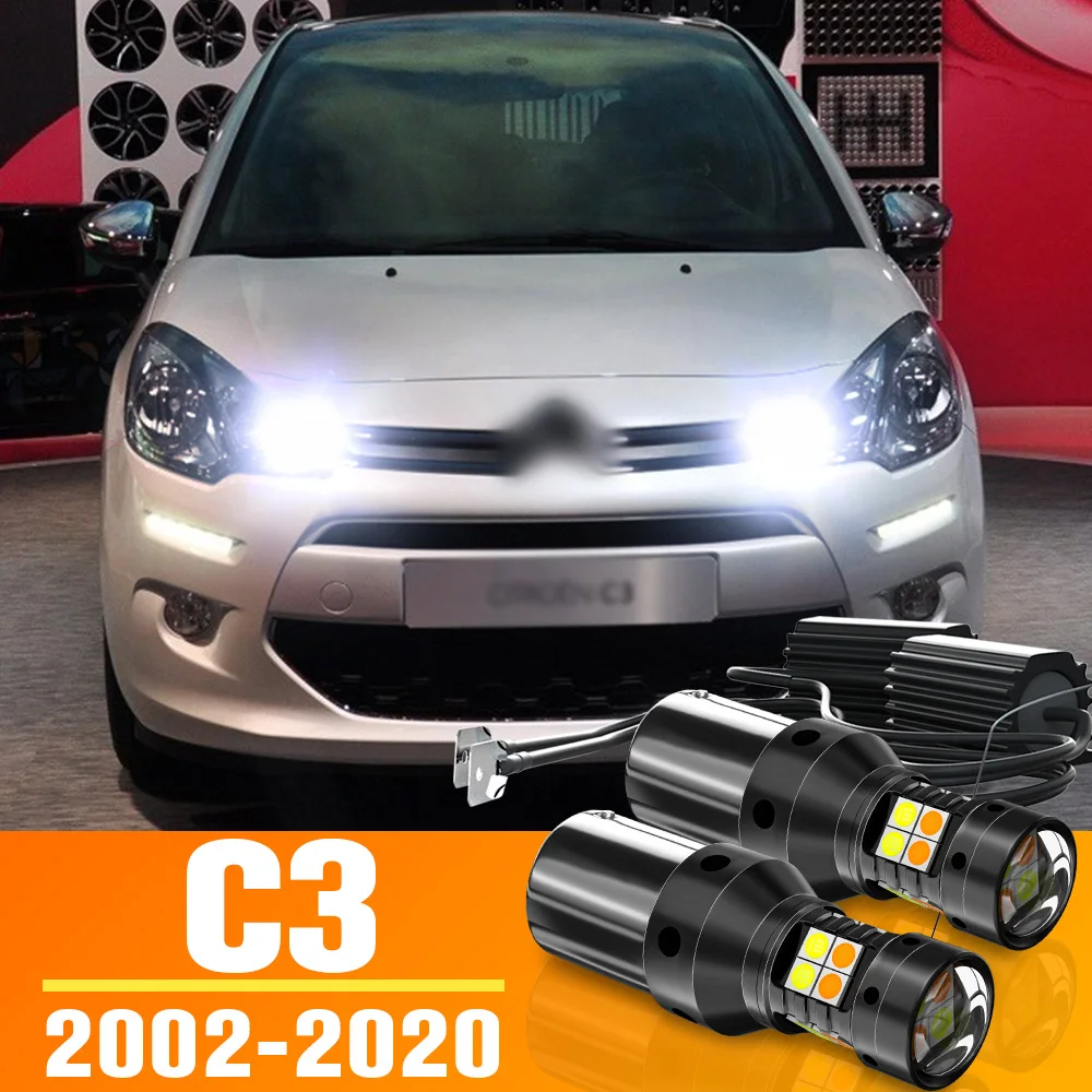 2pcs Dual Mode LED Turn Signal+Daytime Running Light DRL Accessories ...