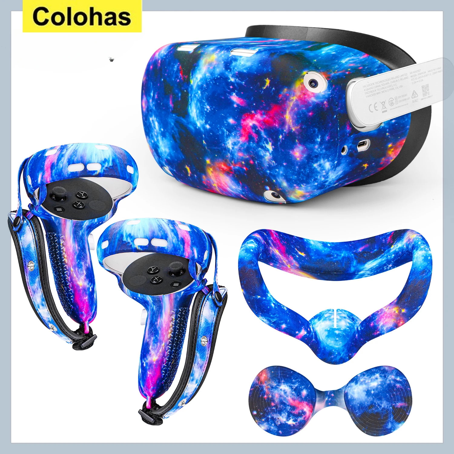 Soft-Durable-Silicone-Protective-Cover-Kit-for-Oculus-Quest-2-VR-Face ...