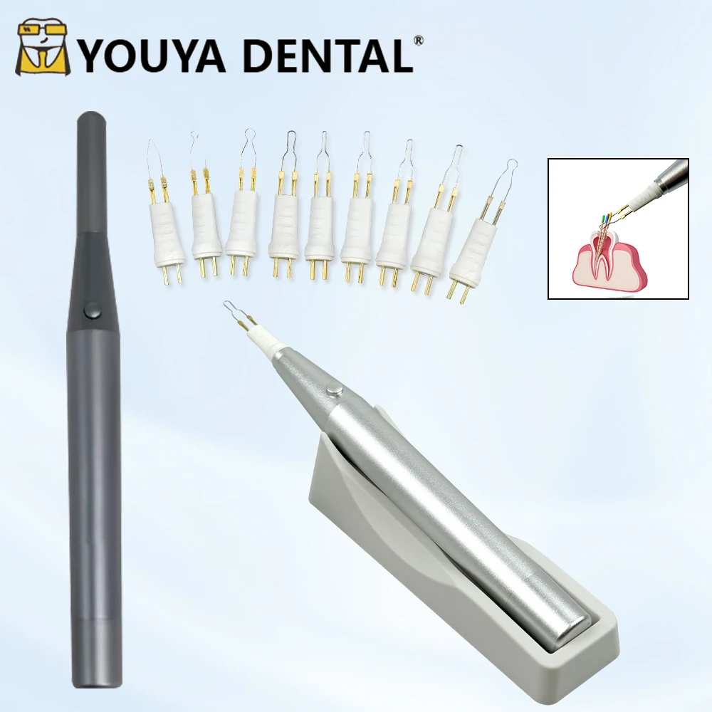 Dental Gutta Percha Cutter with 8 Tips Metal Gum Cutter ...