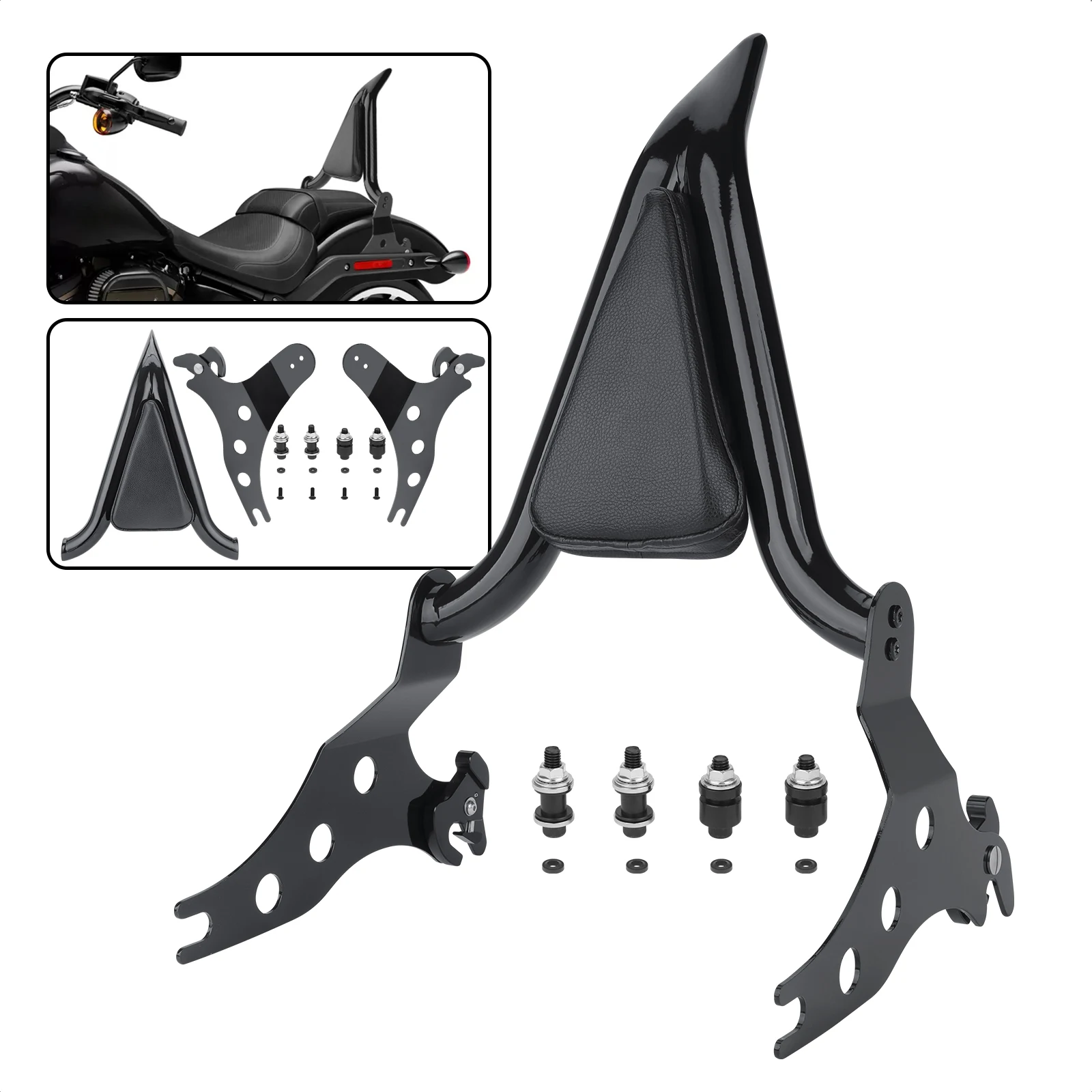 Detachable Motorcycle Passenger Backrest Sissy Bar For Harley Davidson ...