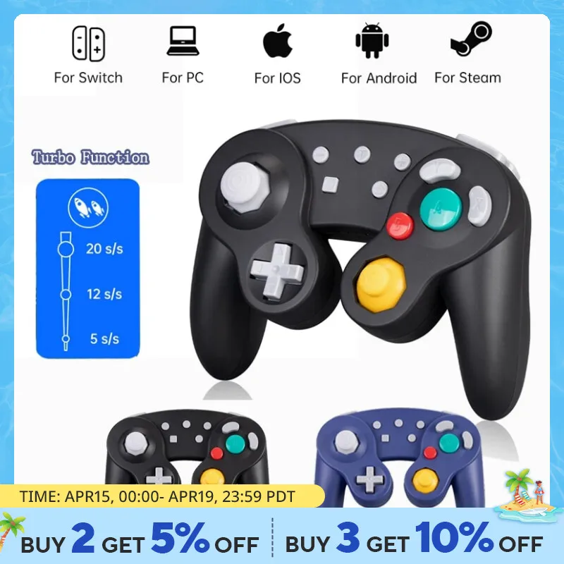 Controlador-sem-fio-GC-Gamepad-Bluetooth-compat-vel-com-Nintendo-Switch ...