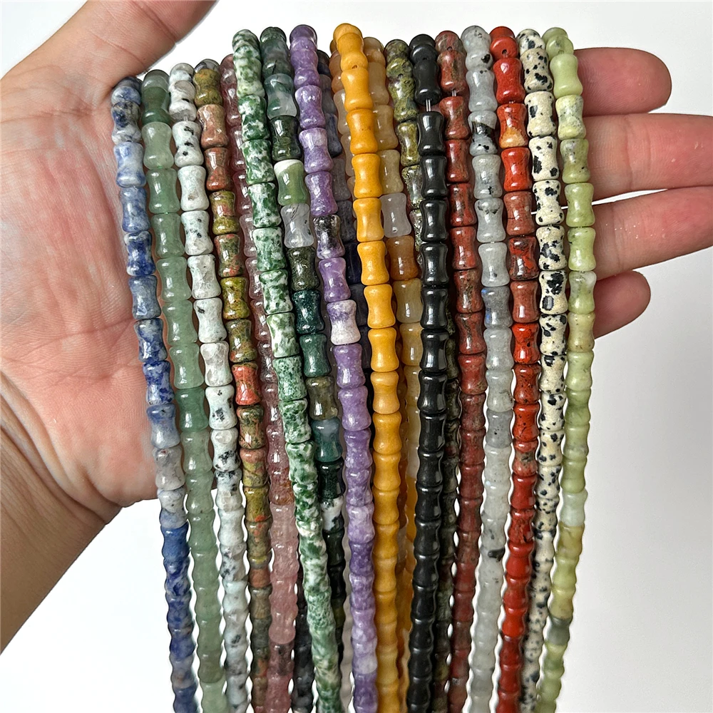 6x10mm-Bamboo-Joint-Stone-Beads-Natural-Jaspers-Agates-Crystal-Jades ...