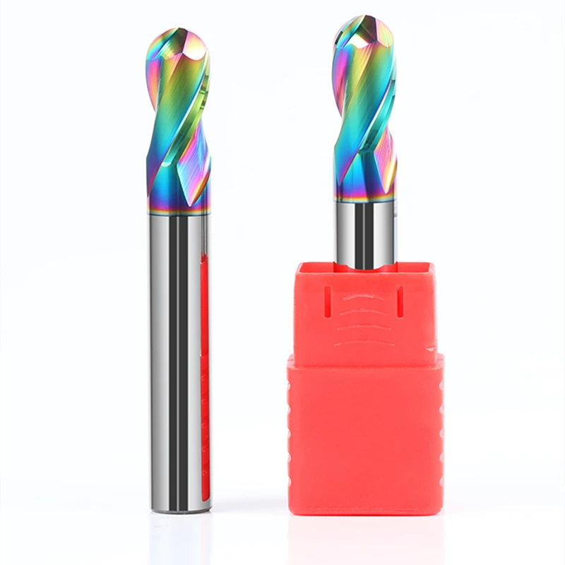 HRC55-CNC-aluminum-Ball-nose-End-mil-2-Edge-tungsten-carbide-cutter-cnc ...