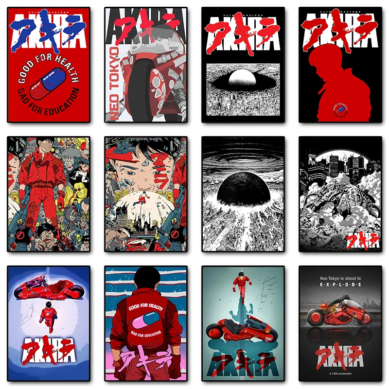 Akira-Anime-Posters-and-Prints-Canvas-Painting-AKIRA-Kaneda-s-Bike ...